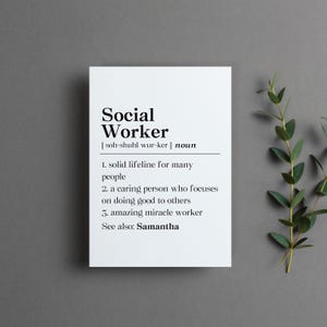 Personalized Social Worker Graduation Card, Social Worker Grad Gift ...