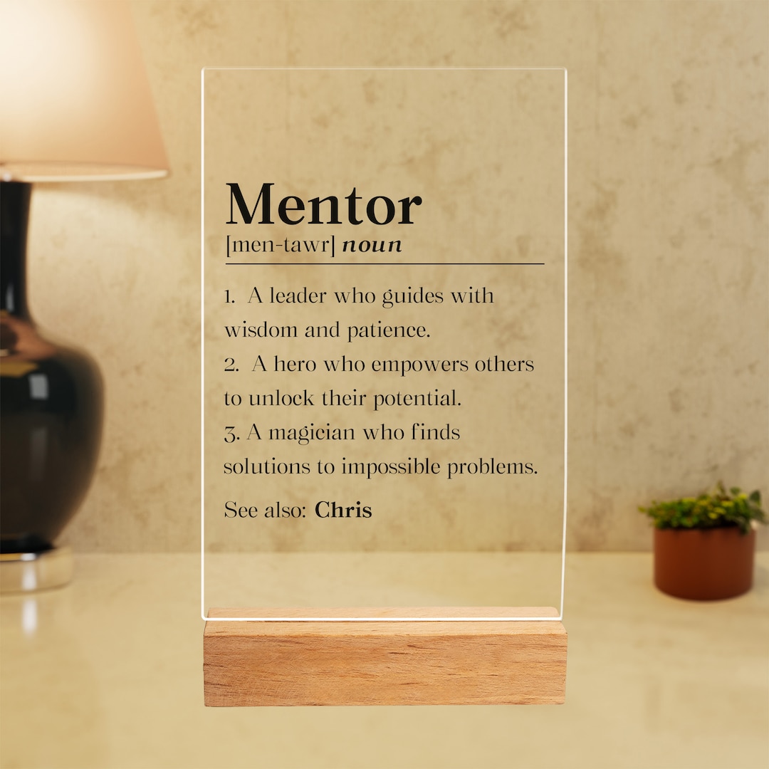 Personalized Mentor Thank You Acrylic Plaque, Mentor Appreciation Gift ...