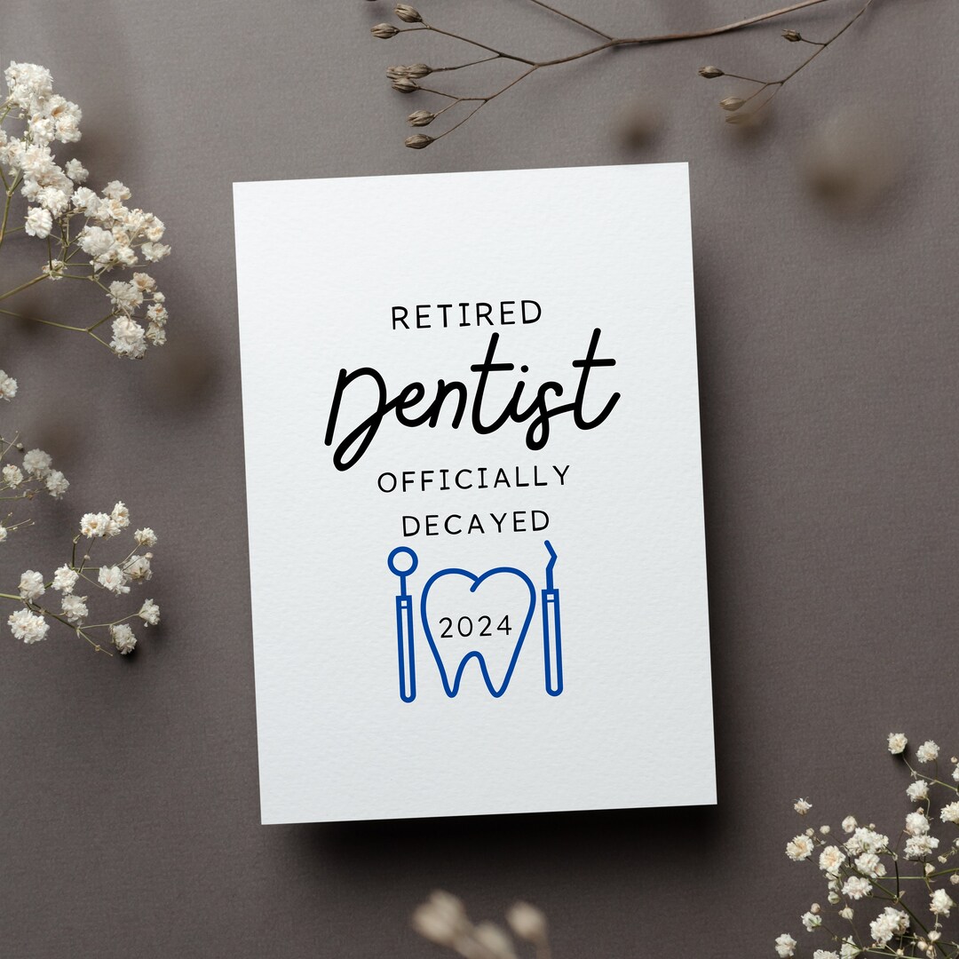 Personalized Retired Dentist Funny Card, Dental Retirement Gift, Dental ...