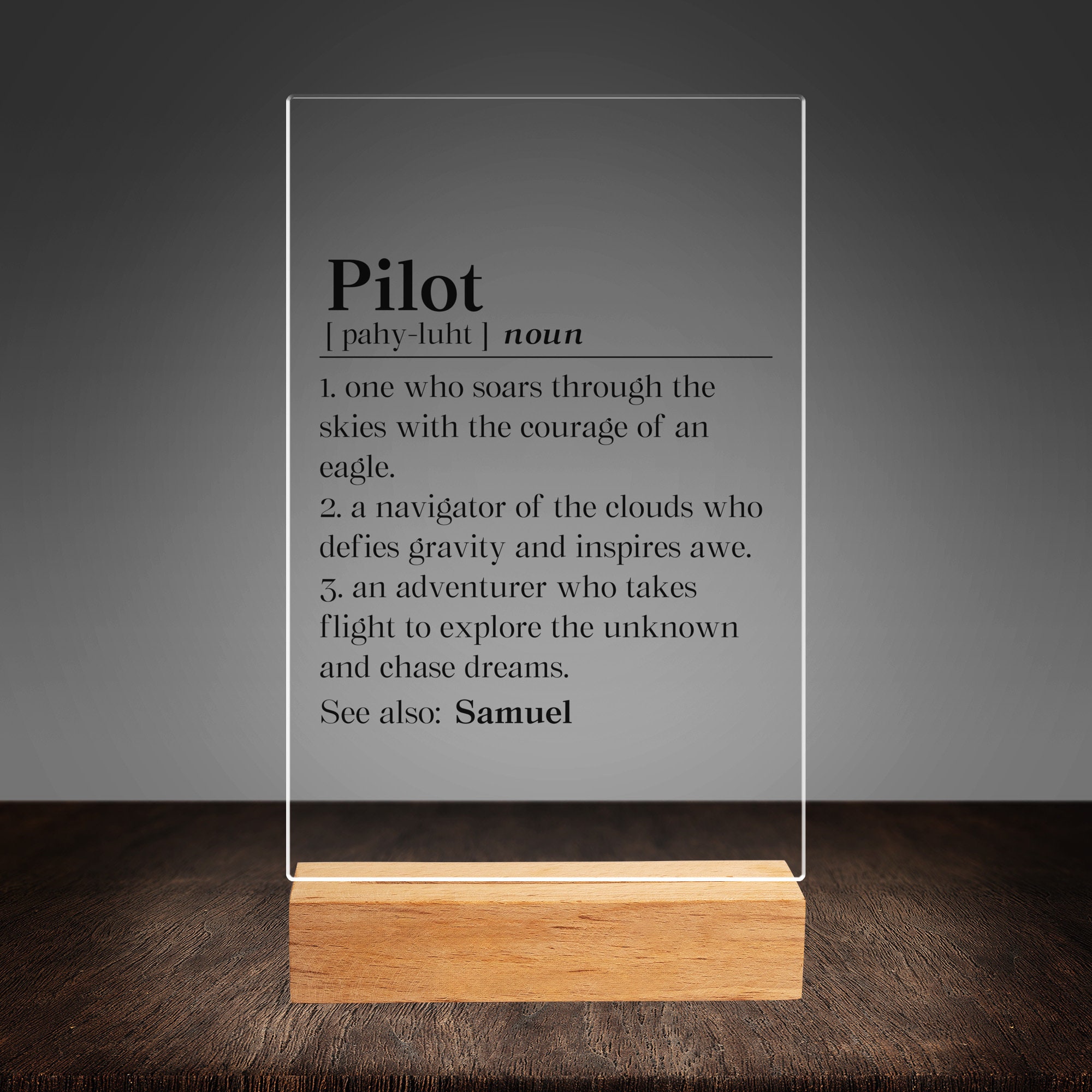 Personalized Flight School Admission Acrylic Plaque, Flight School ...