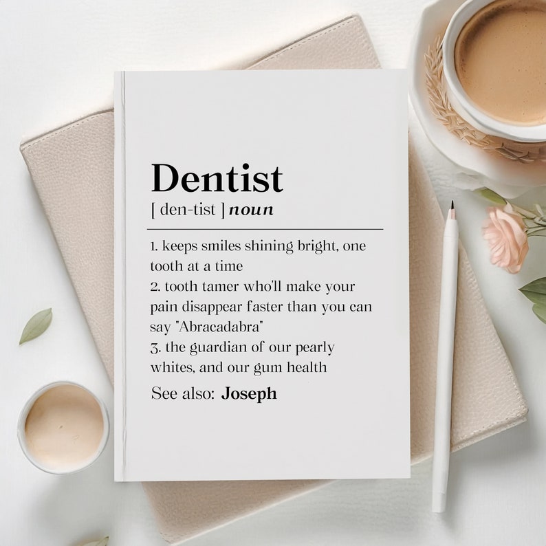 Dentist Definition Journal, Personalized Dentist Gift, for Women ...