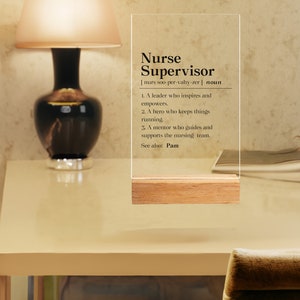 Personalized Nurse Supervisor Thank You Acrylic Plaque, Custom Nursing ...