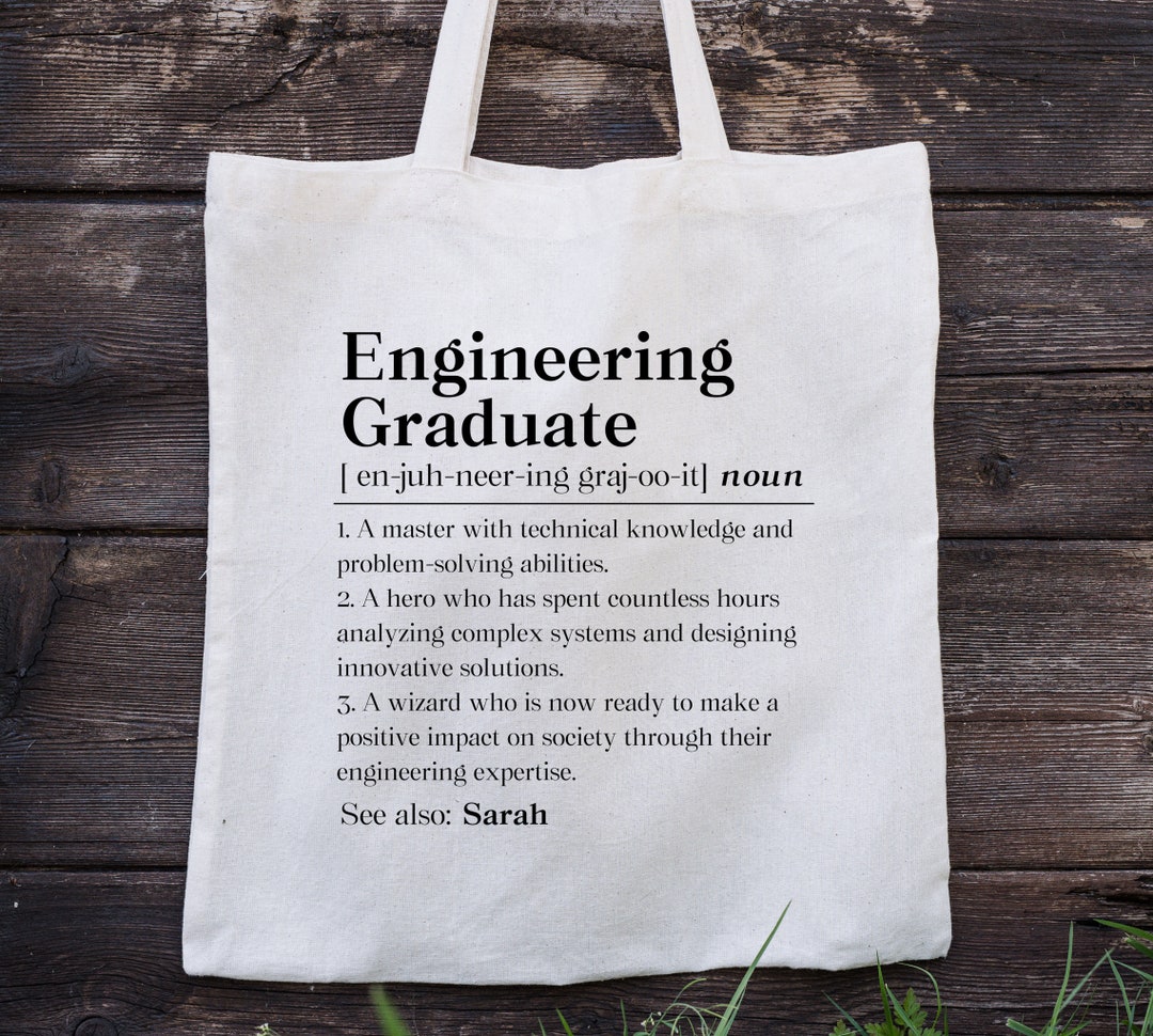 Personalized Engineer Graduation Tote Bag, Custom Engineering Graduate ...