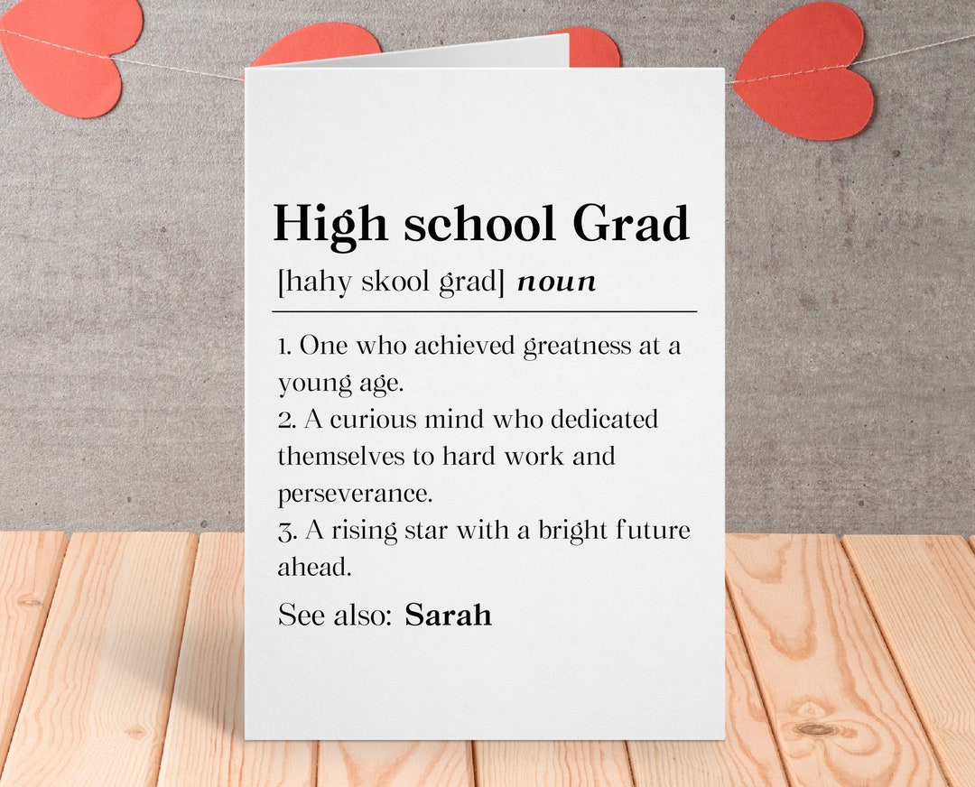 Personalized High School Graduation Card, Custom Daughter Highschool ...