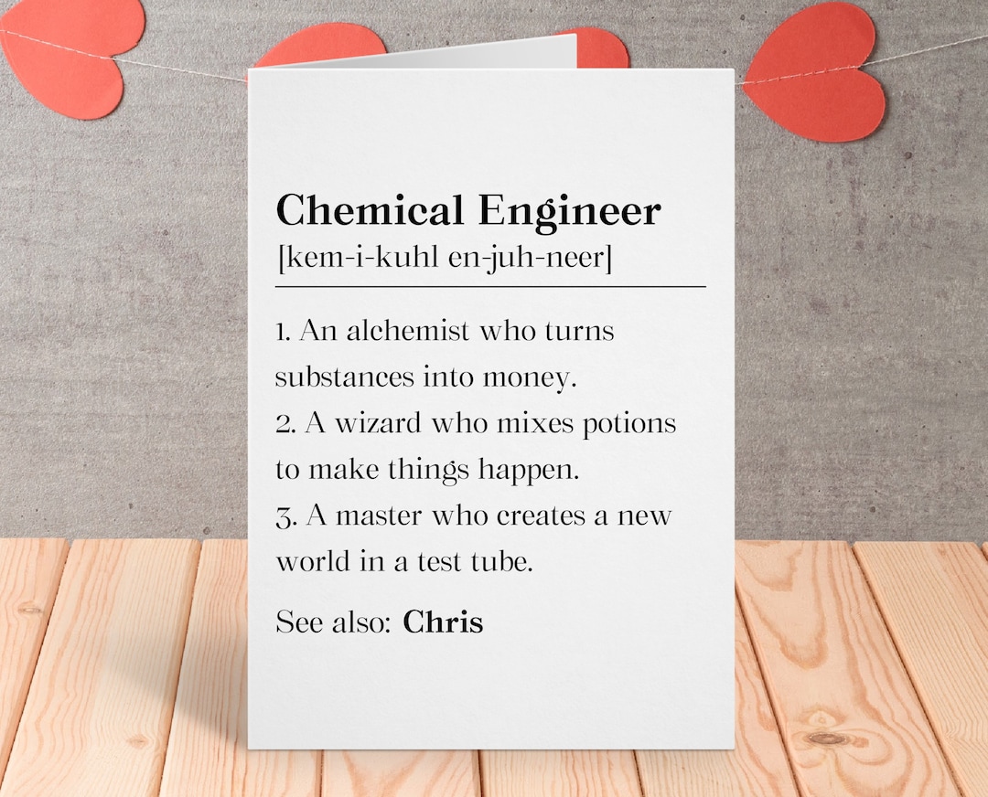 Custom Chemical Engineering Graduation Card, Personalized Chemical ...