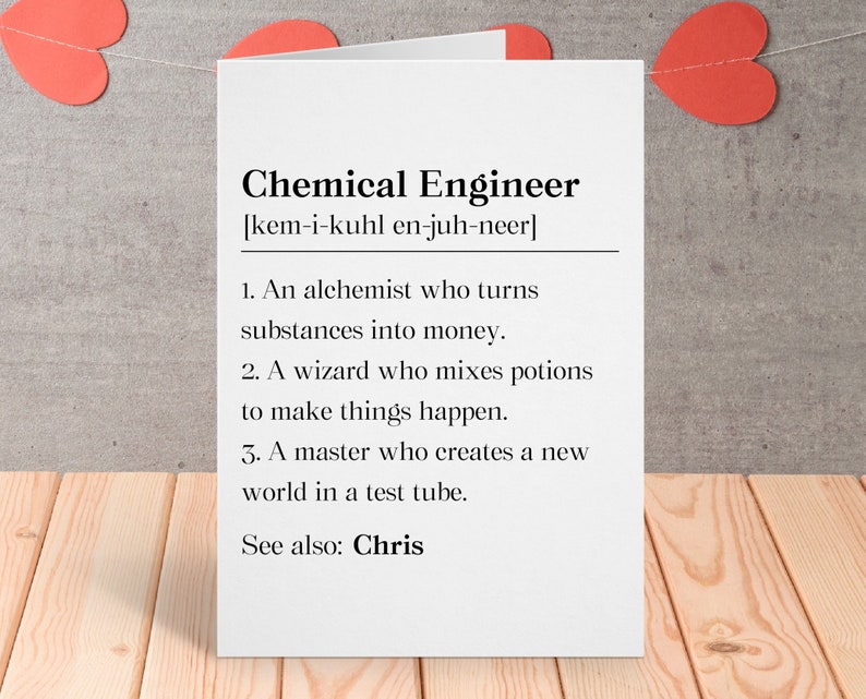 Custom Chemical Engineering Graduation Card, Personalized Chemical ...