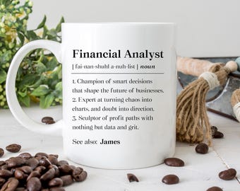 Personalized Financial Analyst Definition Mug, Finance Professionals ...