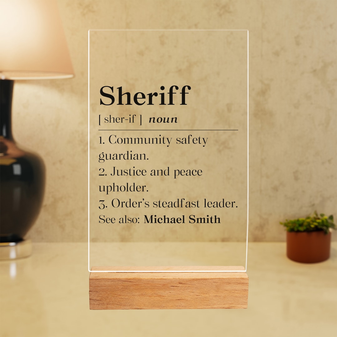 Personalized Sheriff Appreciation Acrylic Plaque, Sheriff Promotion ...