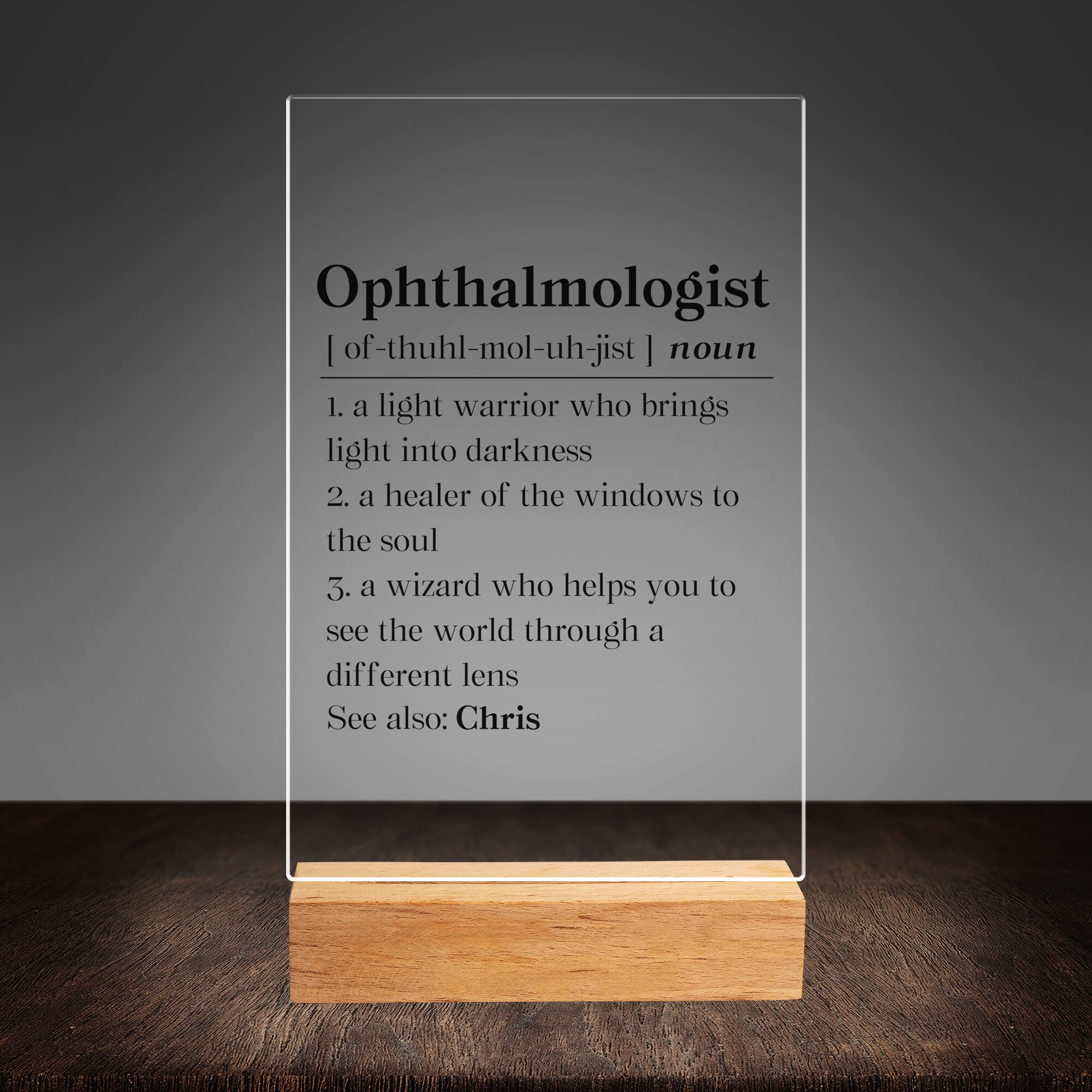Personalized Ophthalmology Graduate Acrylic Plaque, Ophthalmology ...