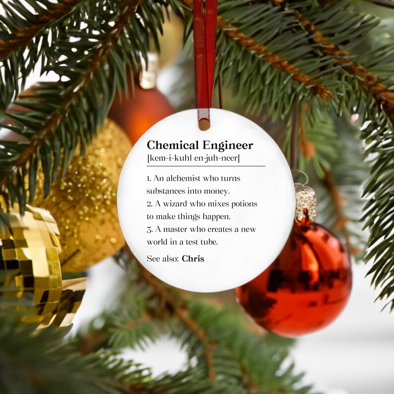 Custom Chemical Engineering Graduation Ornament, Personalized Chemical Engineer Birthday Gift ...