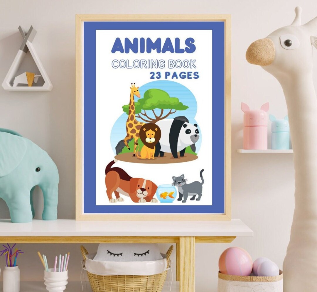 Let's Explore the Animal World: Coloring Book for Children - Etsy