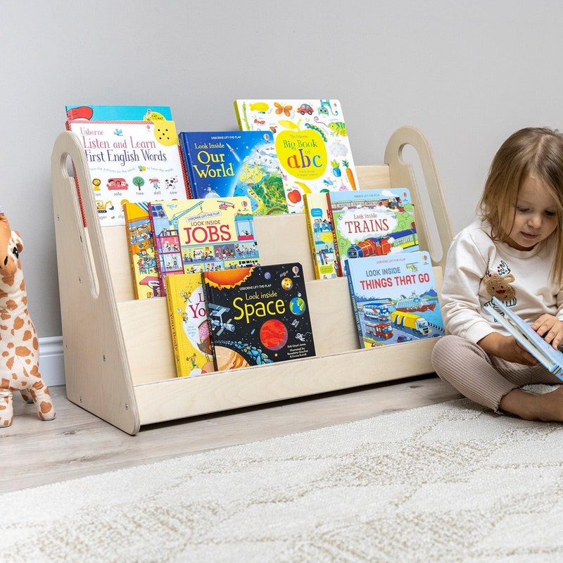 Walnut Toy Bookshelf - Etsy UK