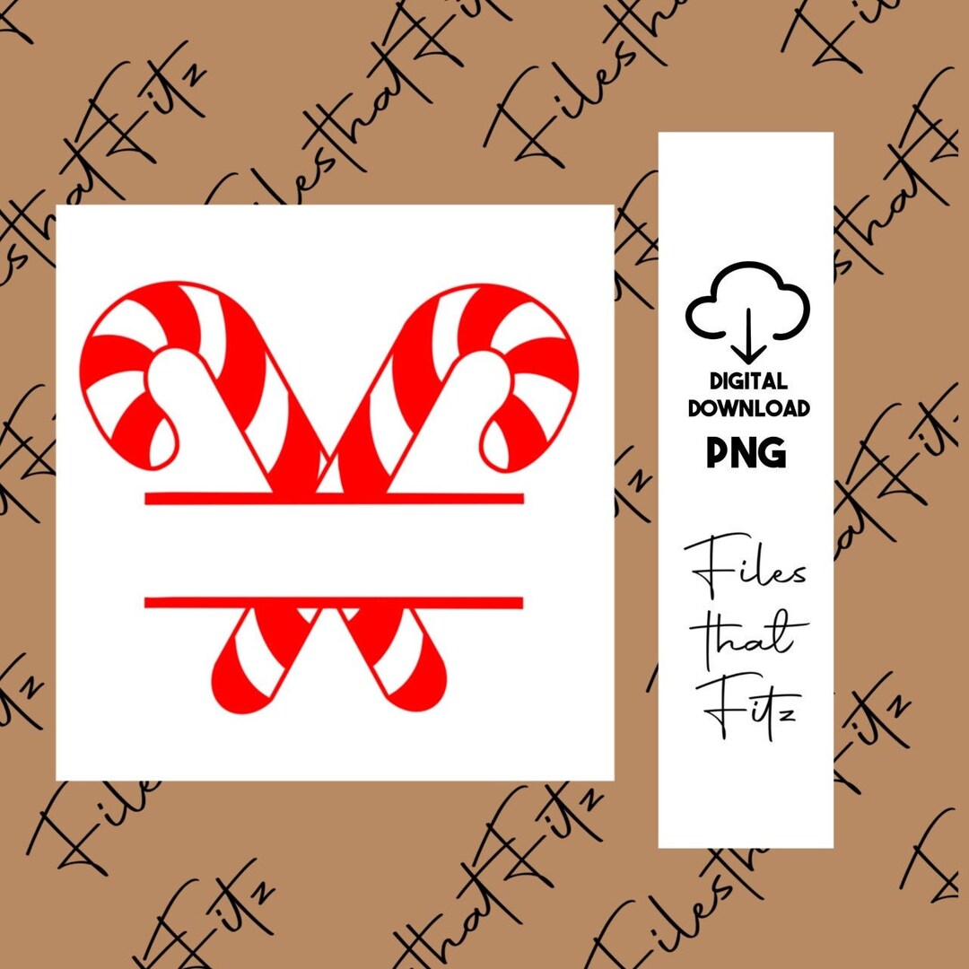 Christmas Candy Cane Digital File - Etsy