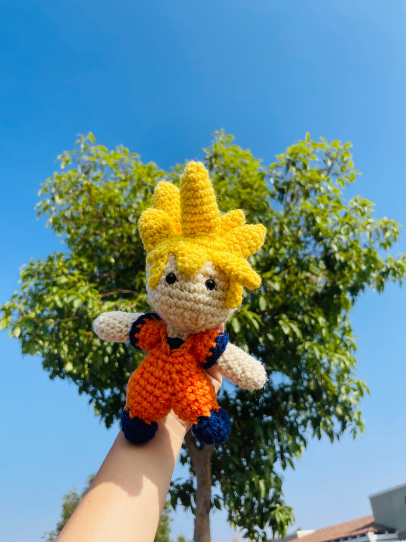 Dragon Ball Z Goku Super Saiyan God Goku Crochet Bouquet - Etsy