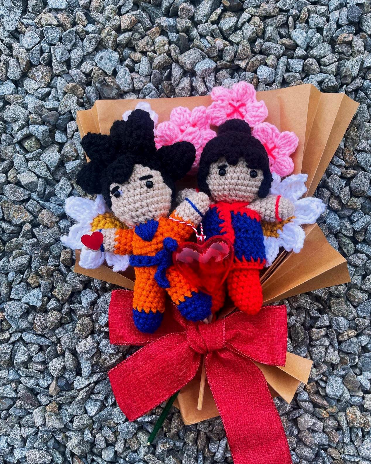 Dragon Ball Z| Goku Super Saiyan God| Goku Crochet Bouquet| Magna ...