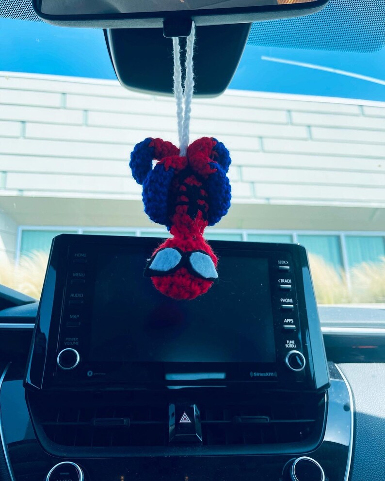 Marvels Spiderman Crochet Handmade Car Accessory Perfect - Etsy