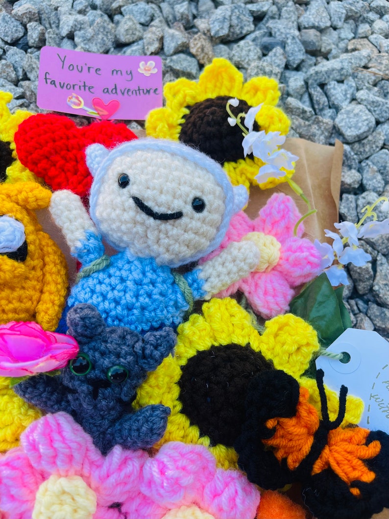 It’s Adventure Time! Anime Inspired Theme Finn and Jake Crochet Bouquet ...