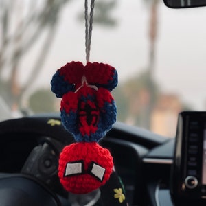 Marvel’s Spiderman Crochet Handmade, Car Accessory! Perfect Spidey Gift ...