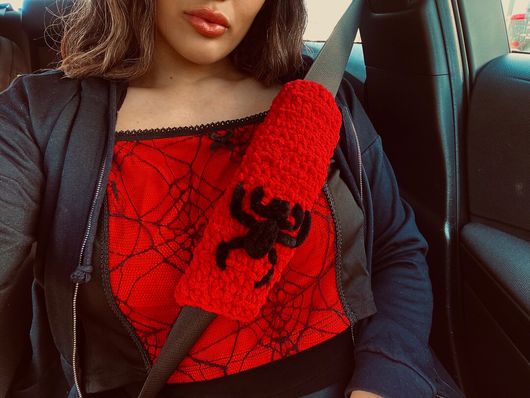 Marvels Spiderman Plush Seat Belt Spiderman Pad Cover Set Car Interior ...