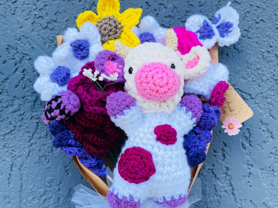 Mini Cow Vaquita Crochet Bouquet - Etsy
