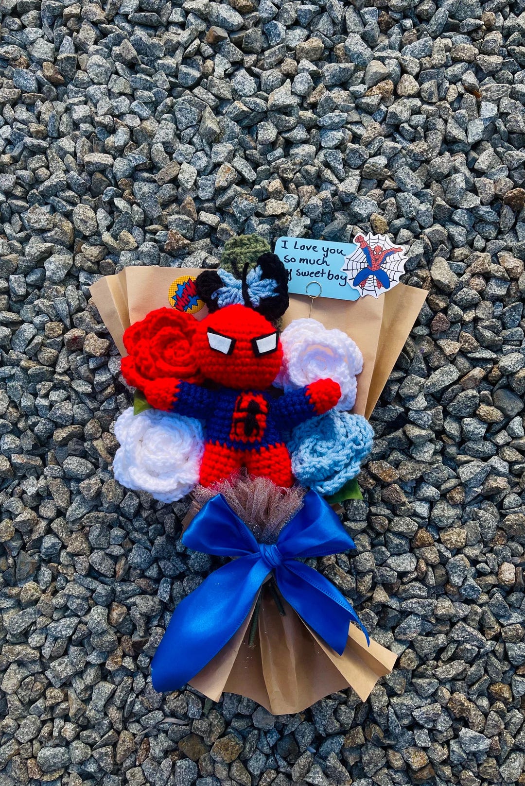 Marvels Spider-man, Crochet Spiderman Mini Bouquet, Handmade Stan Lee ...