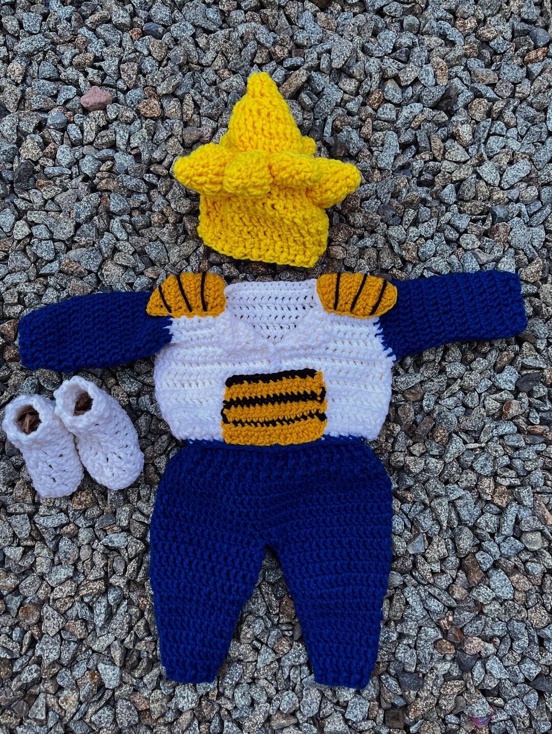 Crochet DBZ Vegeta Baby Set| Infant Super Saiyan Outfit Costume | Anime ...