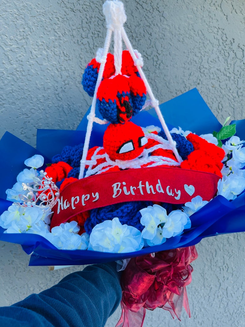 Marvels Spider-Man/ Crochet dangler spiderman ramo ramo hecho - Etsy España