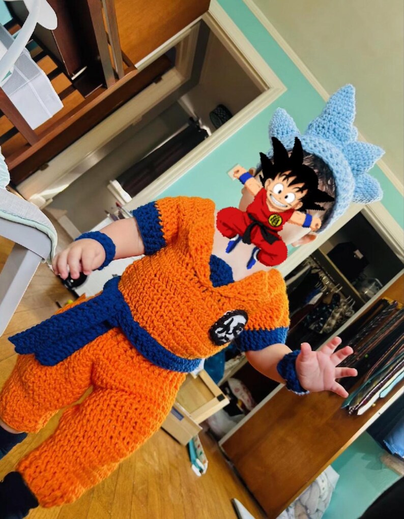 Crochet DBZ Gohan Baby Set| Infant Super Saiyan Outfit Costume | Anime ...