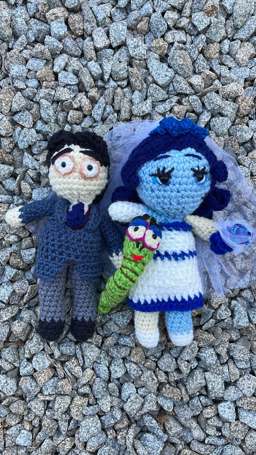 Corpse Bride| Victor, Emily, and Maggot Crochet Plush| I Love You, but ...