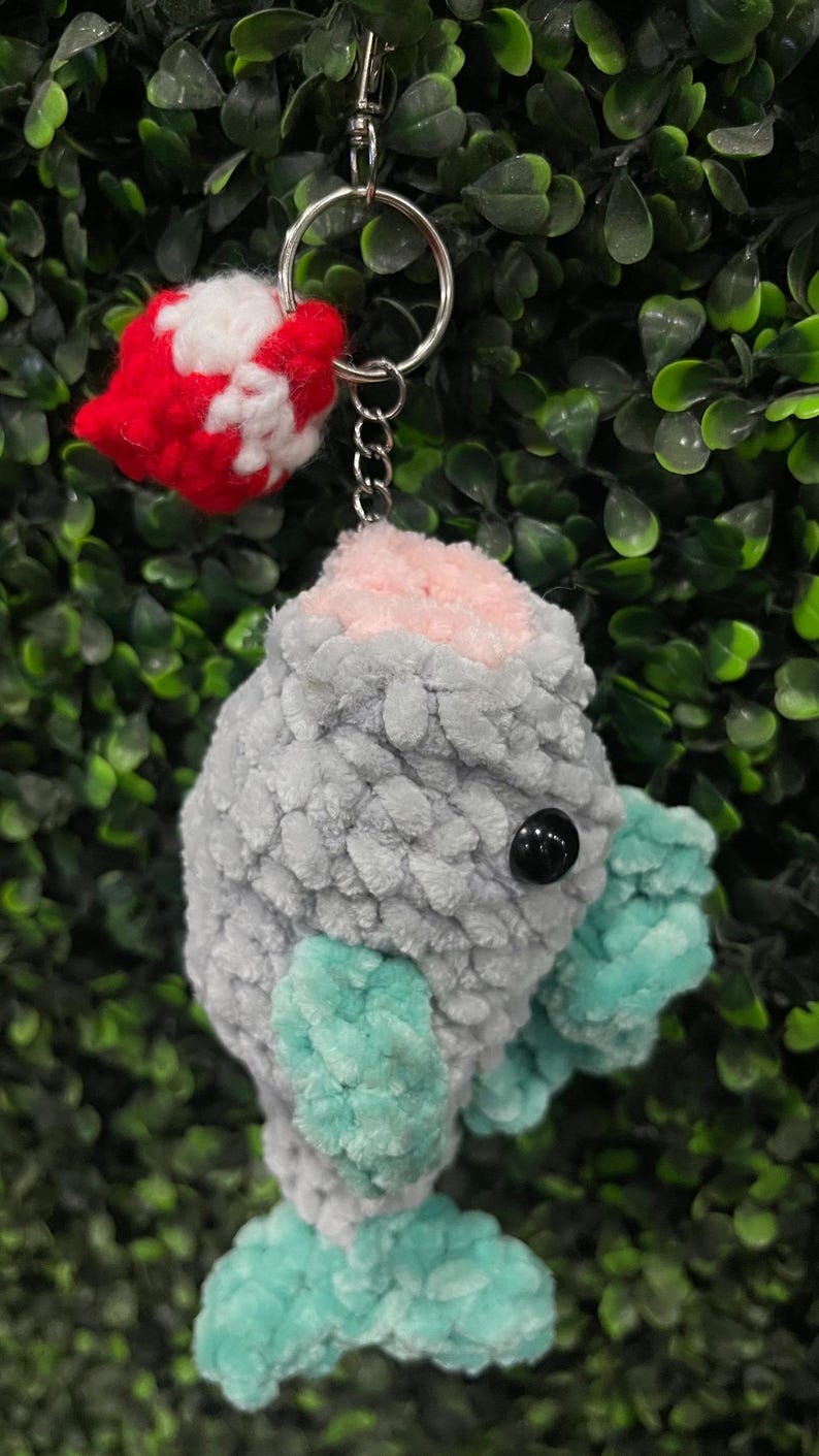 Crochet Bass and Bobber Keychain! Crochet Handmade Fish| Largemouth ...