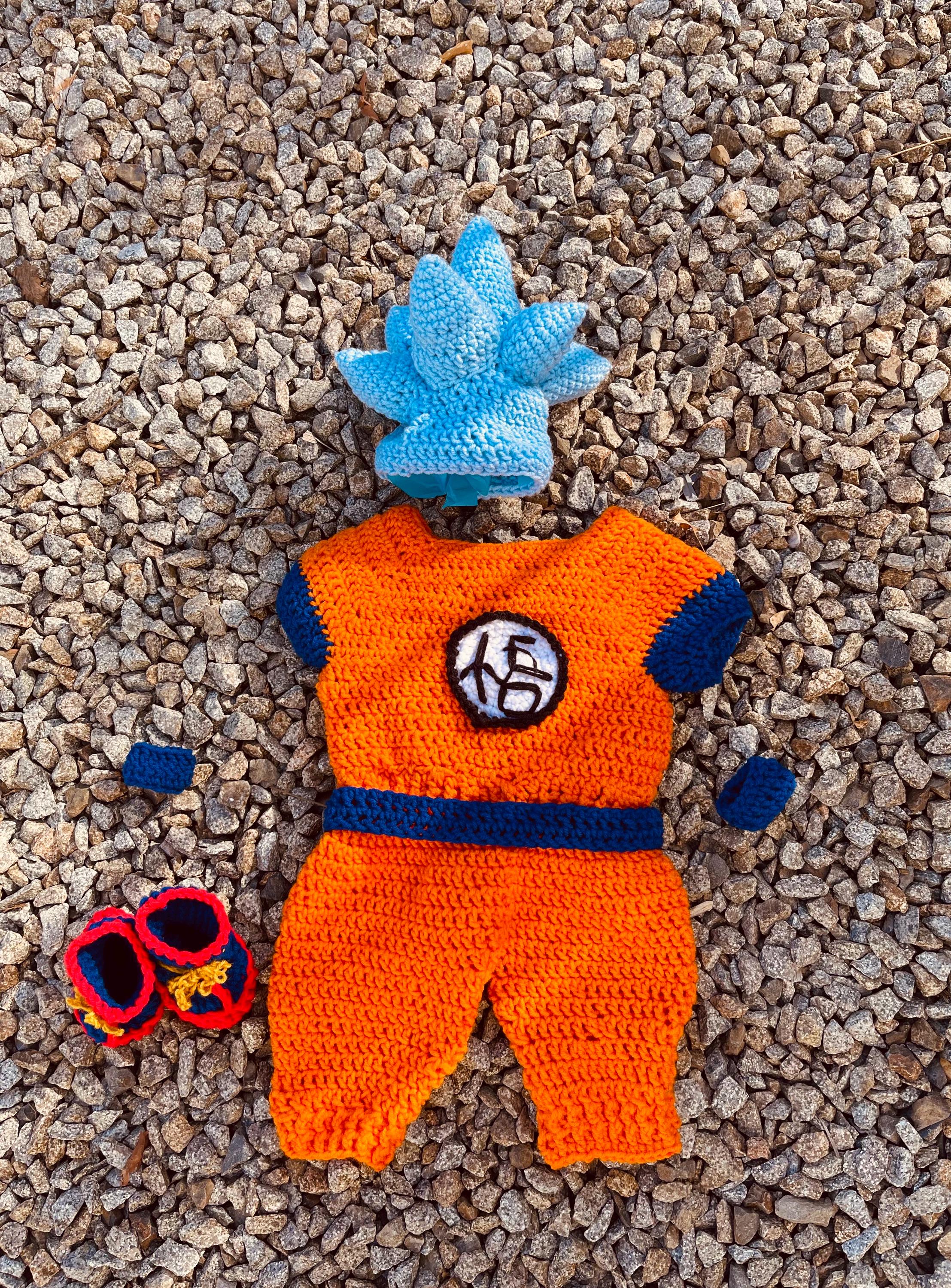 Crochet DBZ Gohan Baby Set| Infant Super Saiyan Outfit Costume | Anime ...