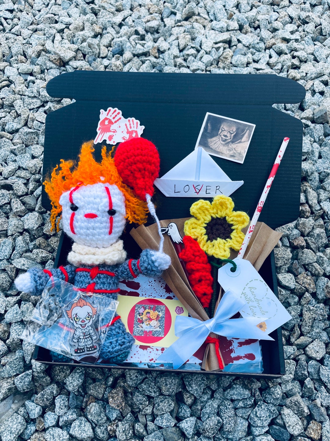 Halloween Pennywise Crochet Horror Box | IT Fan| Spooky Crochet ...