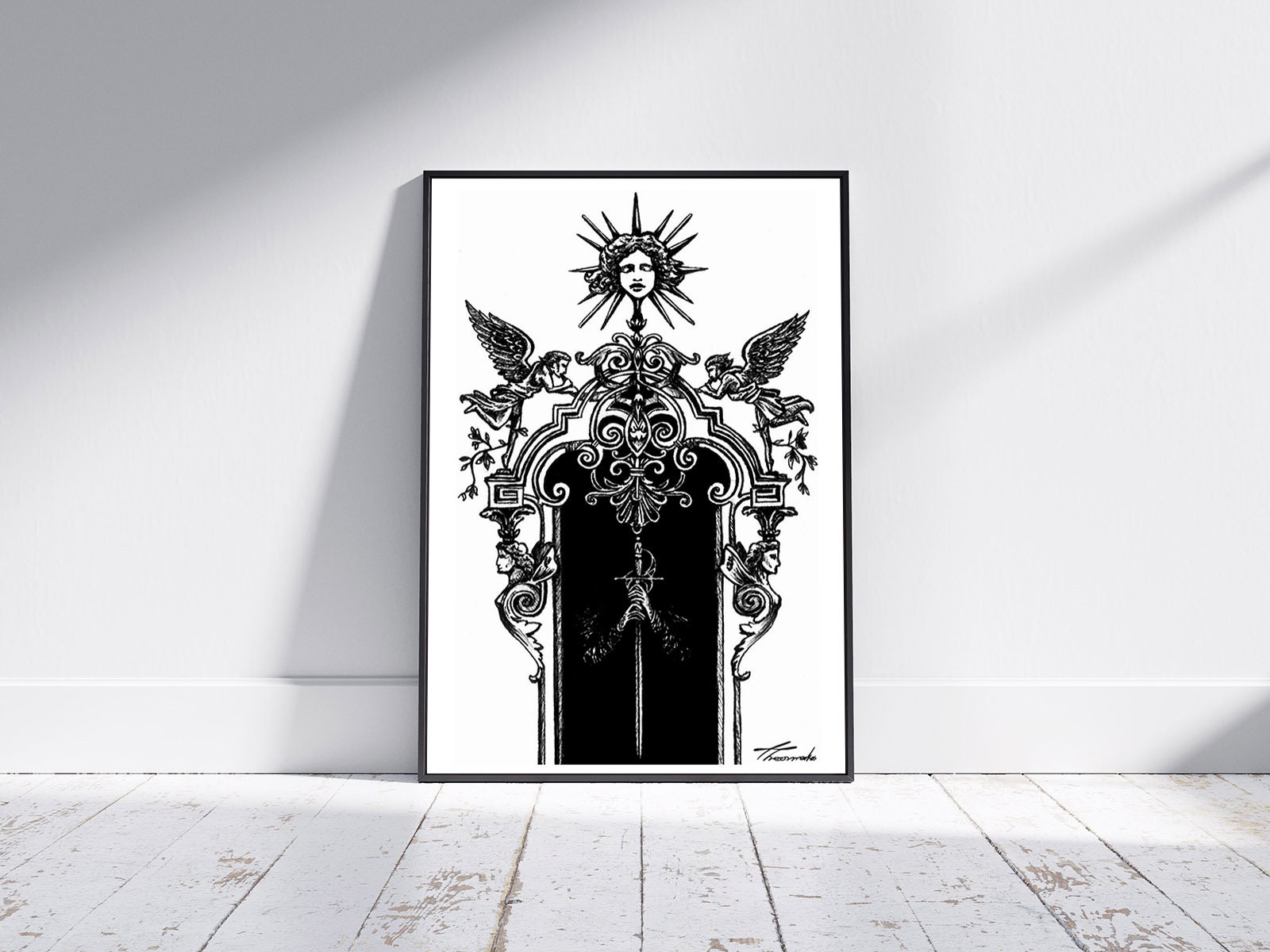 Sketchbook Art Digital SMALL Art Print |gothic Art |original Art |home ...