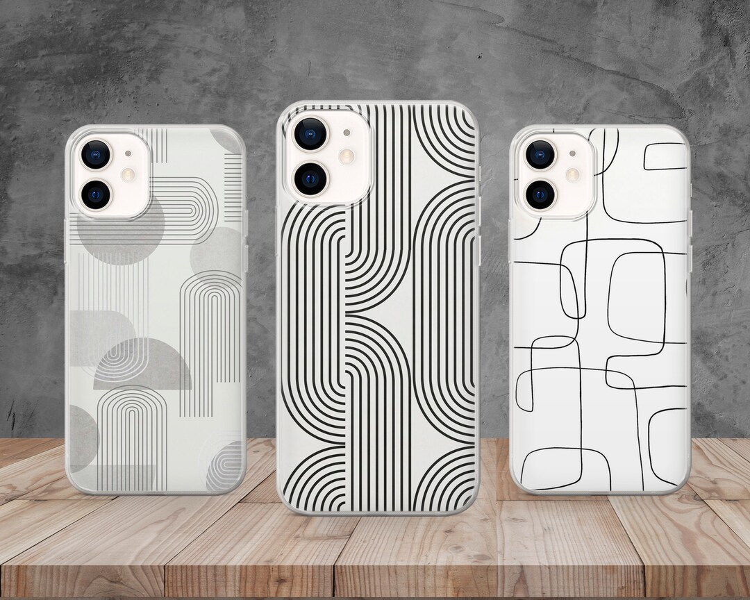 Line Art Phone Case Modern Art Stripecover for iPhone 15, 14, 12, 11 ...