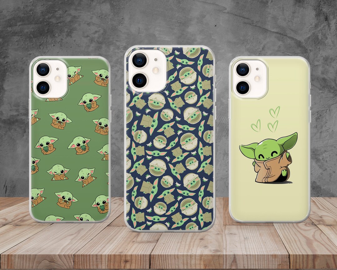 Grogu Print Phone Case Baby Yoda Art Cover for iPhone 15, 14, 12, 11 ...