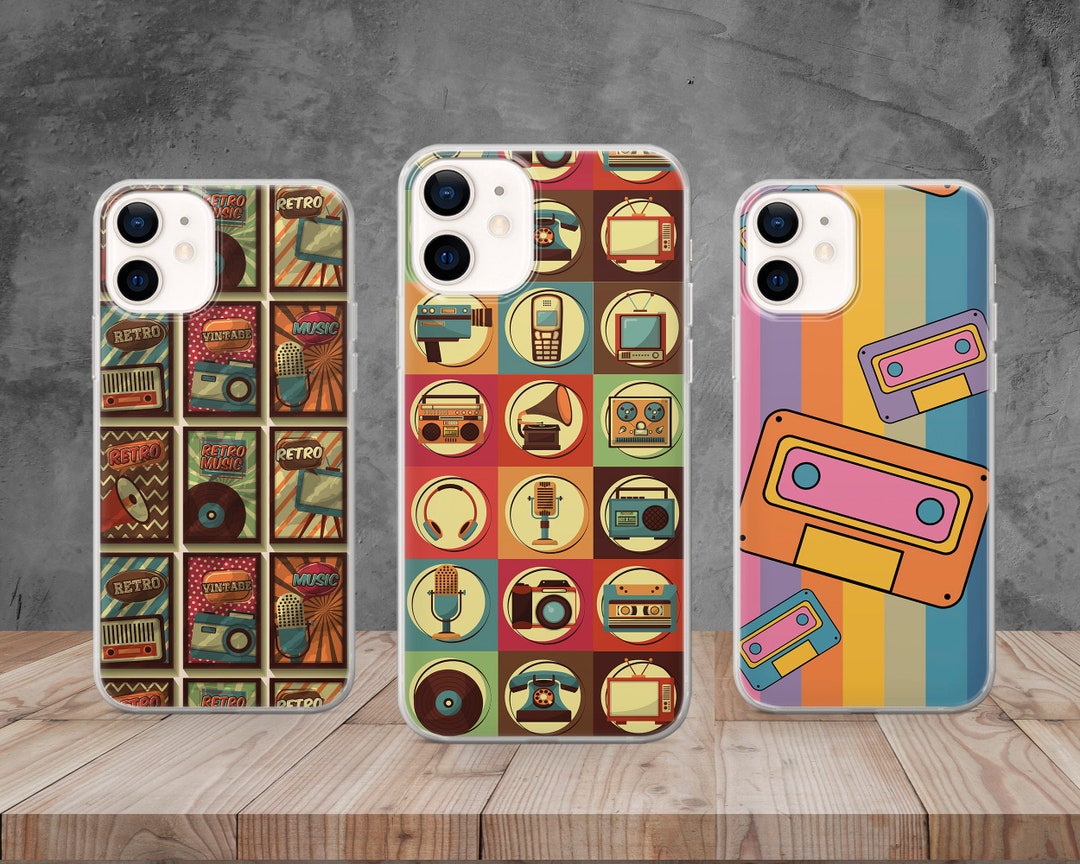 Retro Music Phone Case 70s Aesthetic Vintage Cover for iPhone 15, 14 ...