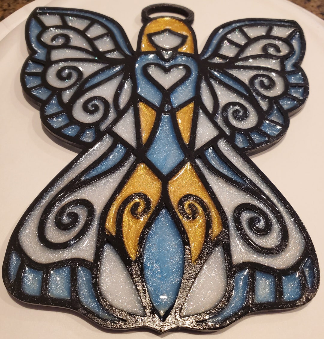 Laser Cut Angel With Acrylic Paints - Etsy