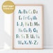 Green Blue Alphabet Print, Printable ABC Poster, Educational Wall Art ...