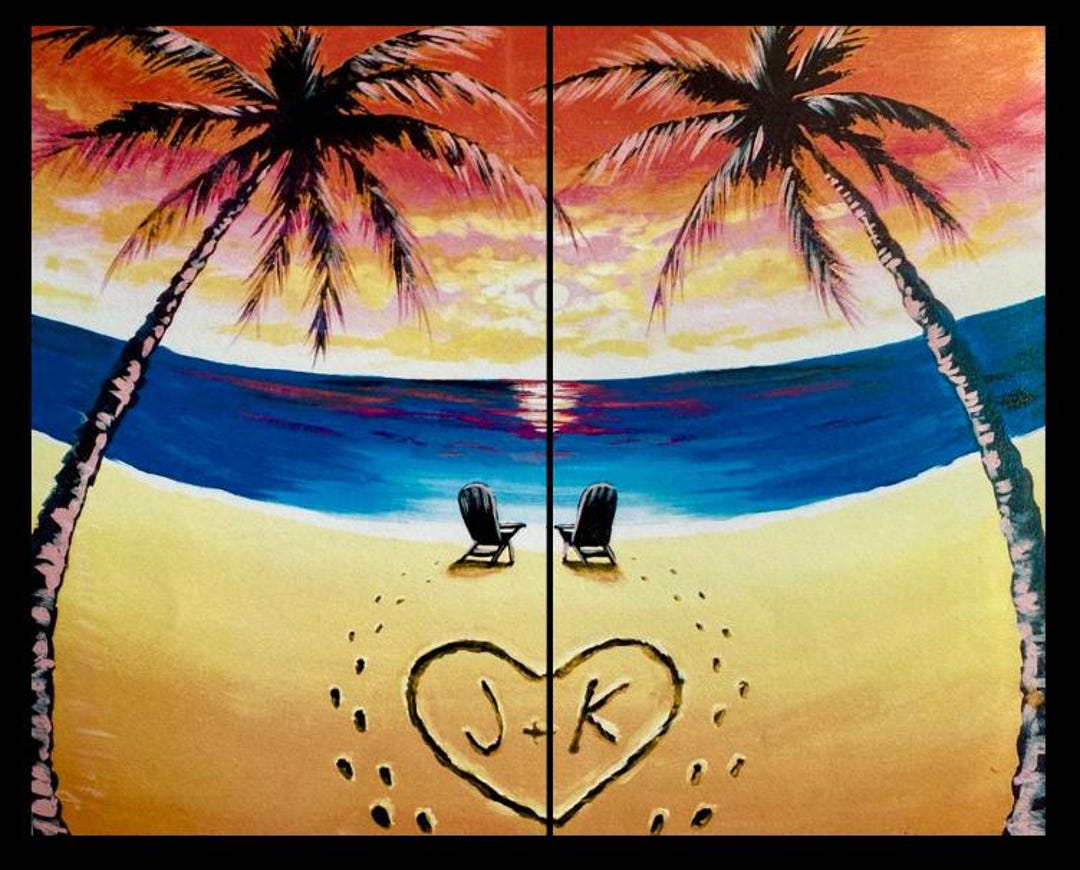 Couples Date Night Kit, Adult Paint Kit, Wedding Anniversary, Custom ...