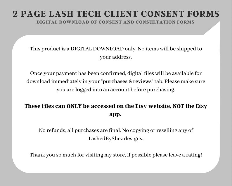 2 Page Lash Tech Client Consent Forms Client Consultation - Etsy