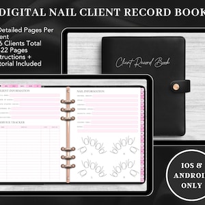 DIGITAL PINK Nail Client Record Book Template, Nail Technician Records ...