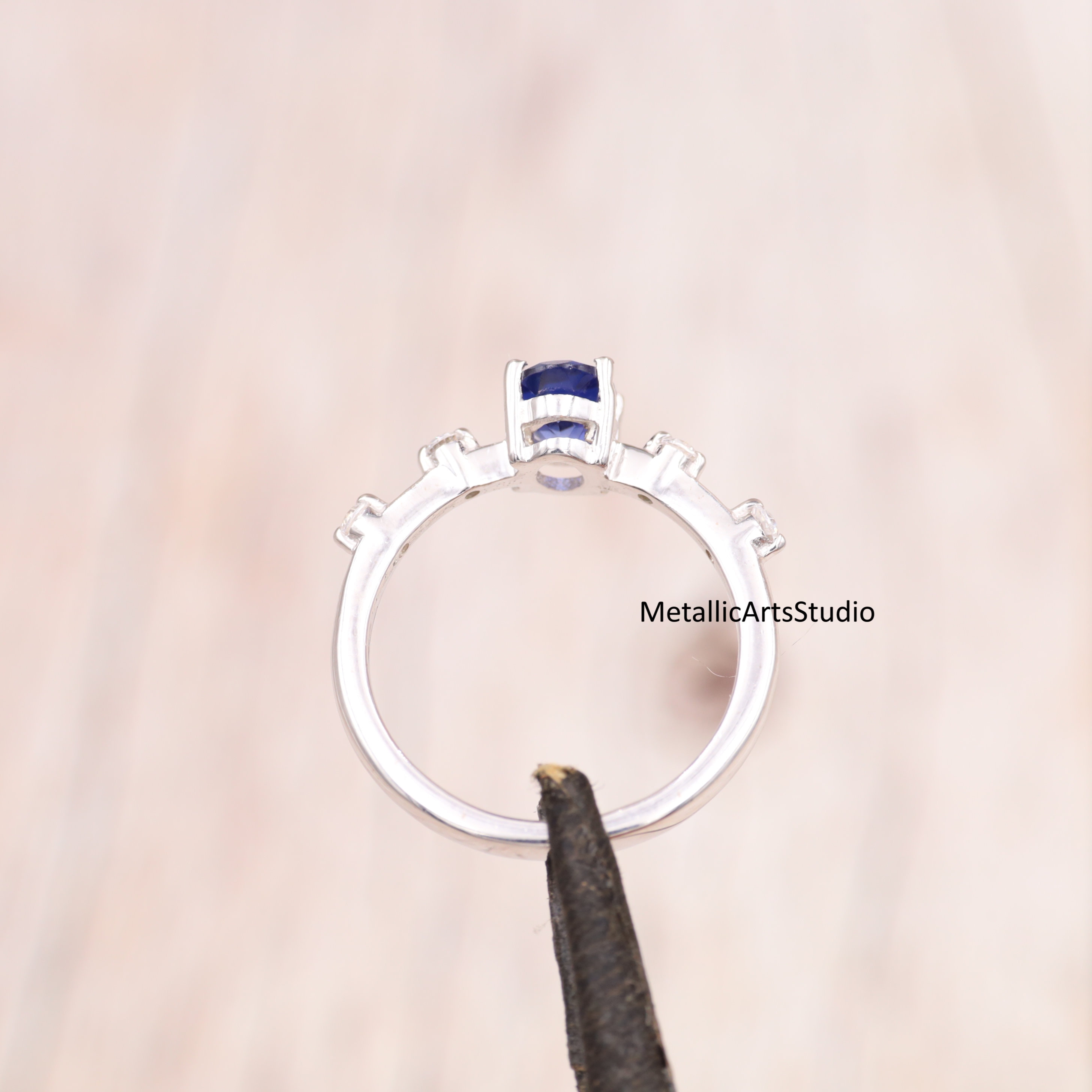 Oval Tanzanite Engagement Ring Minimalist Tanzanite Solitaire - Etsy