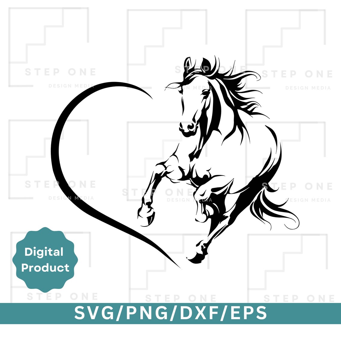 Horse Svg, Horse Shirt Svg, Horse Galloping Svg, Horse Heart Svg, Horse ...