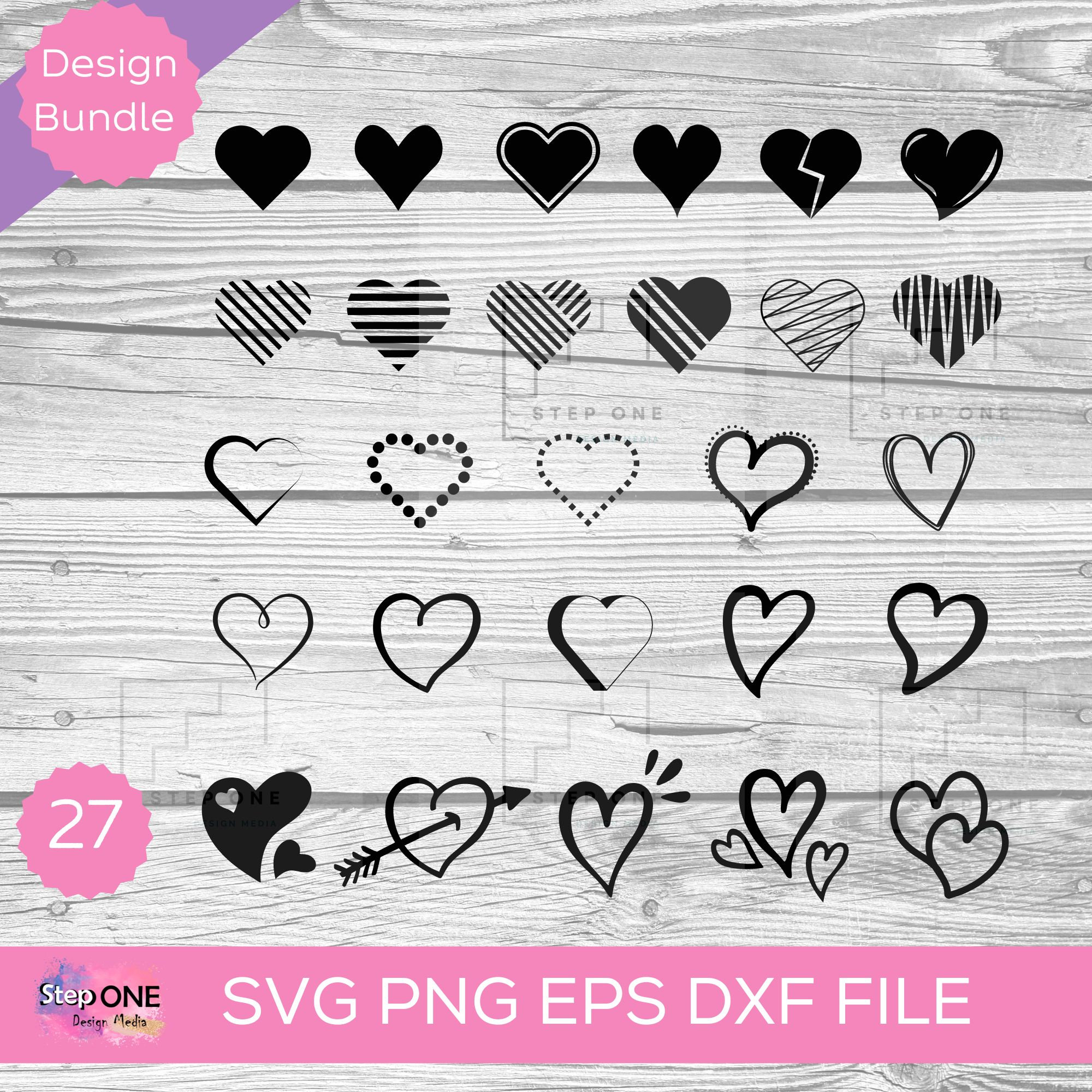 Hearts Bundle Svg, Hearts Png Bundle, Hearts Graphics Crafting, Heart ...