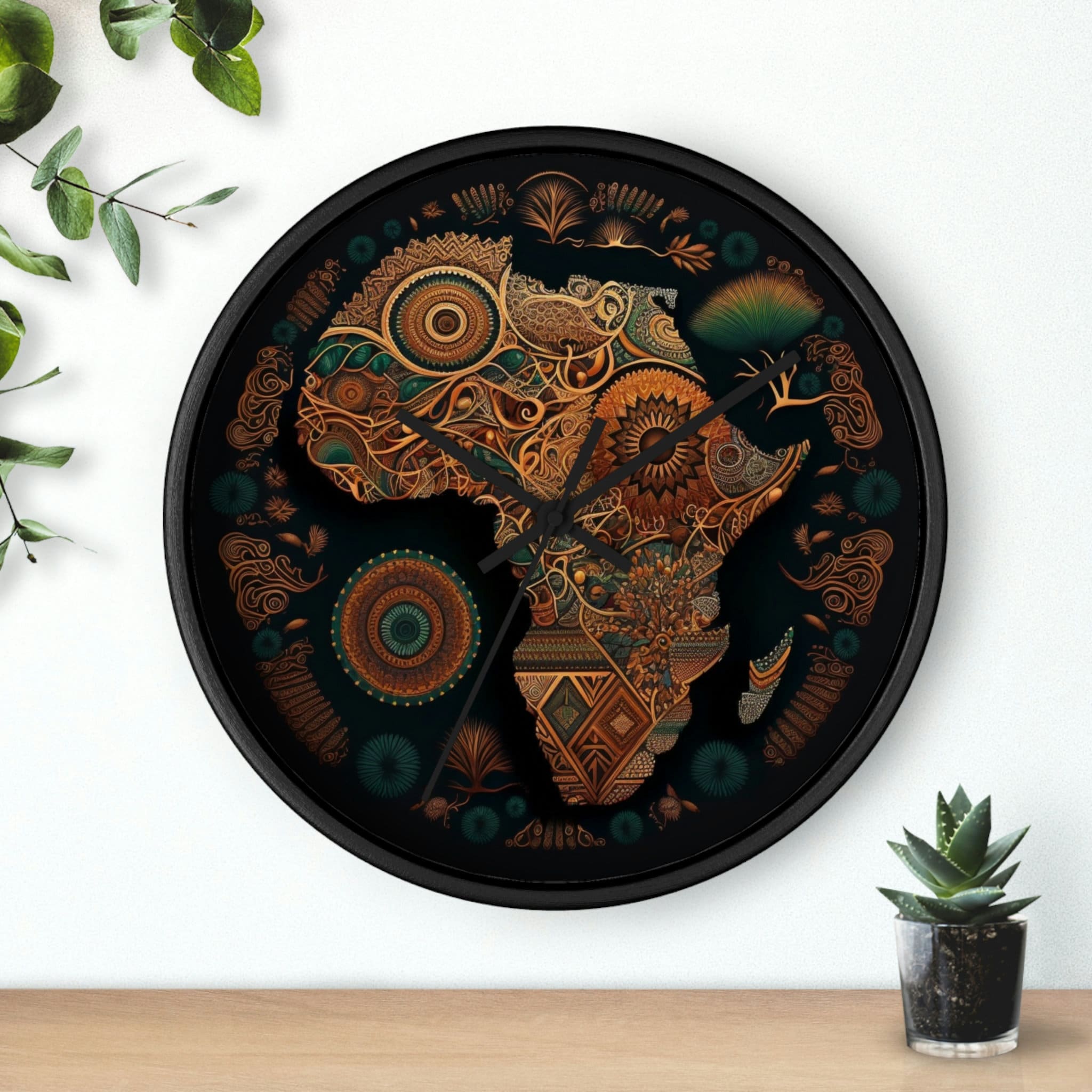 Africa Map Clock, Africa Ornament Living Room Clock, Africa Continent ...