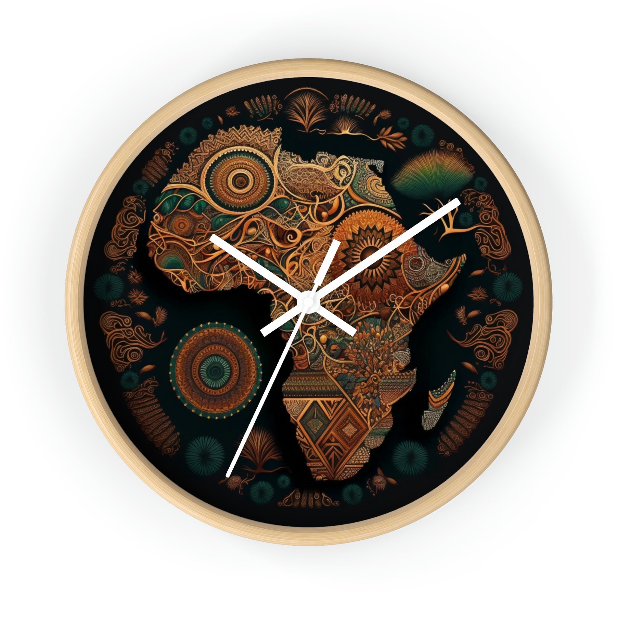 Africa Map Clock, Africa Ornament Living Room Clock, Africa Continent ...