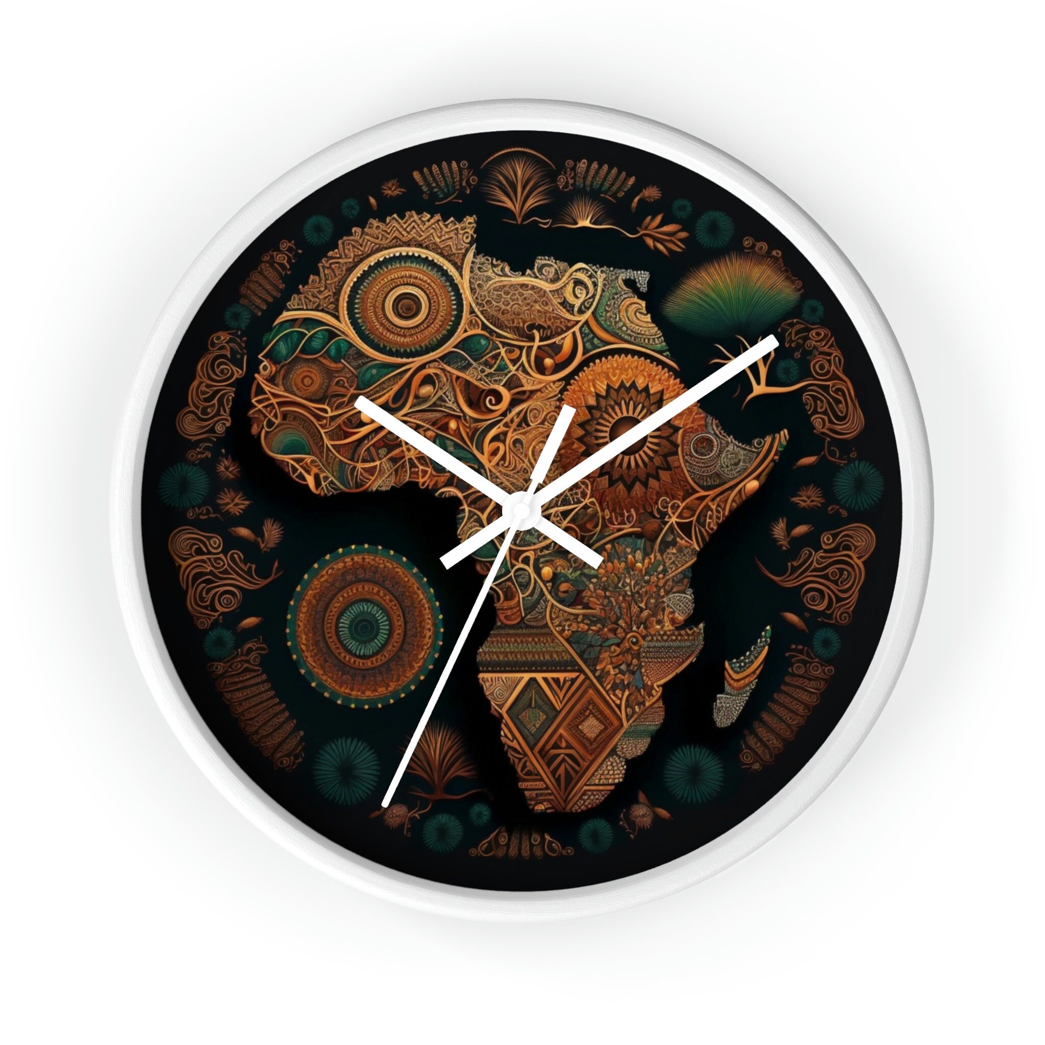 Africa Map Clock, Africa Ornament Living Room Clock, Africa Continent ...