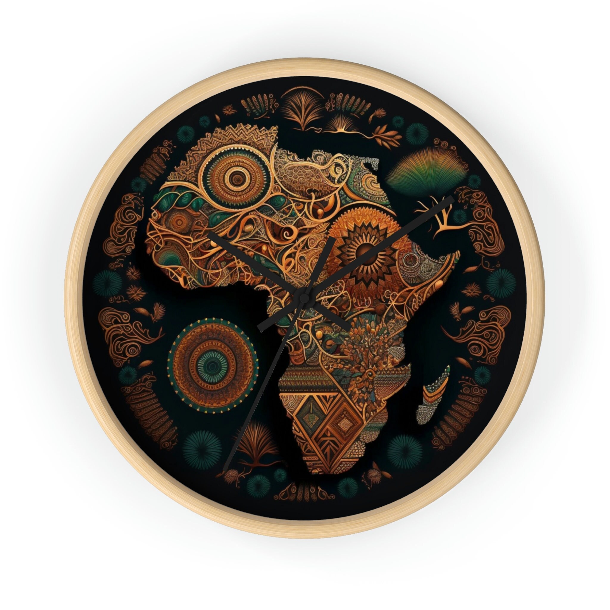 Africa Map Clock, Africa Ornament Living Room Clock, Africa Continent ...