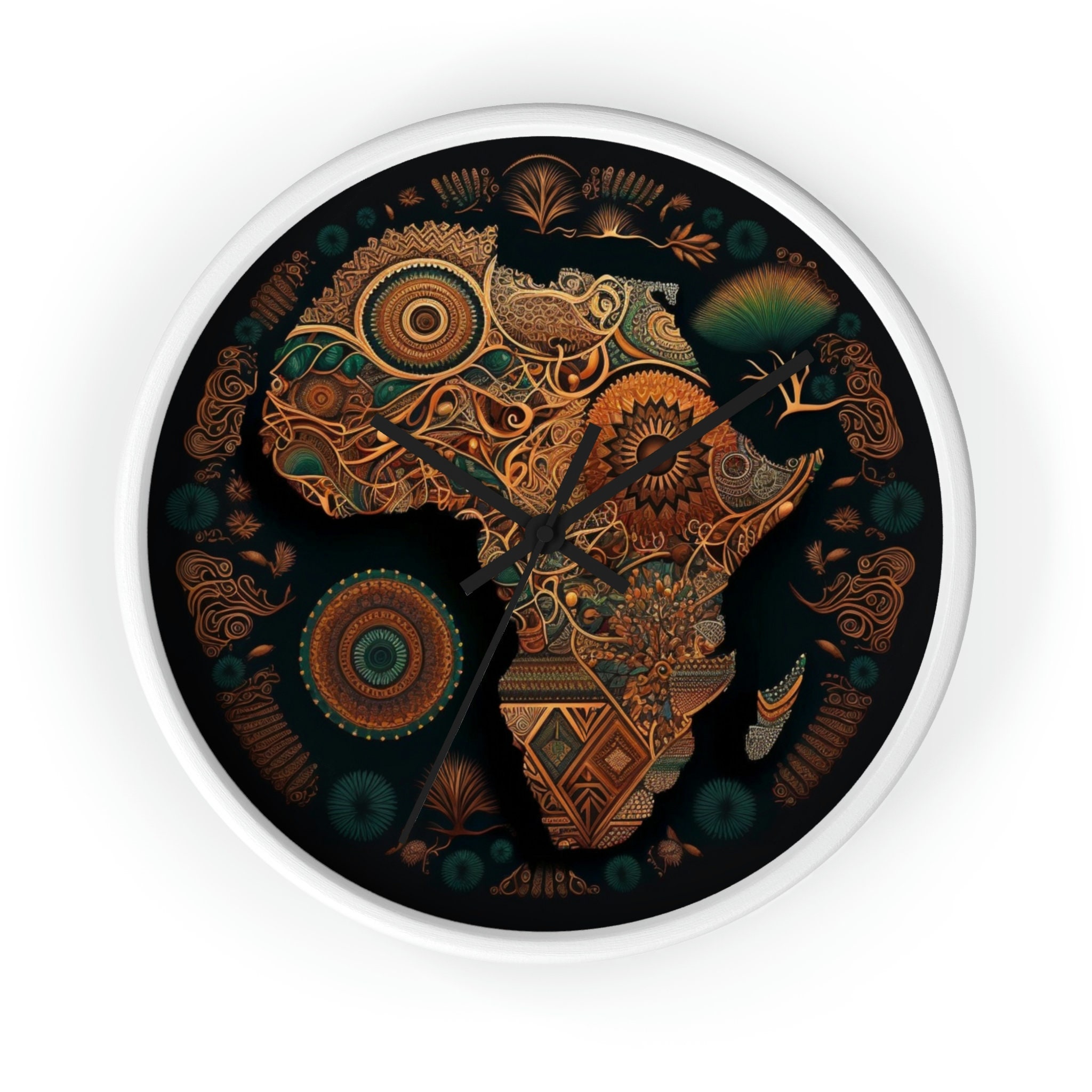 Africa Map Clock, Africa Ornament Living Room Clock, Africa Continent ...