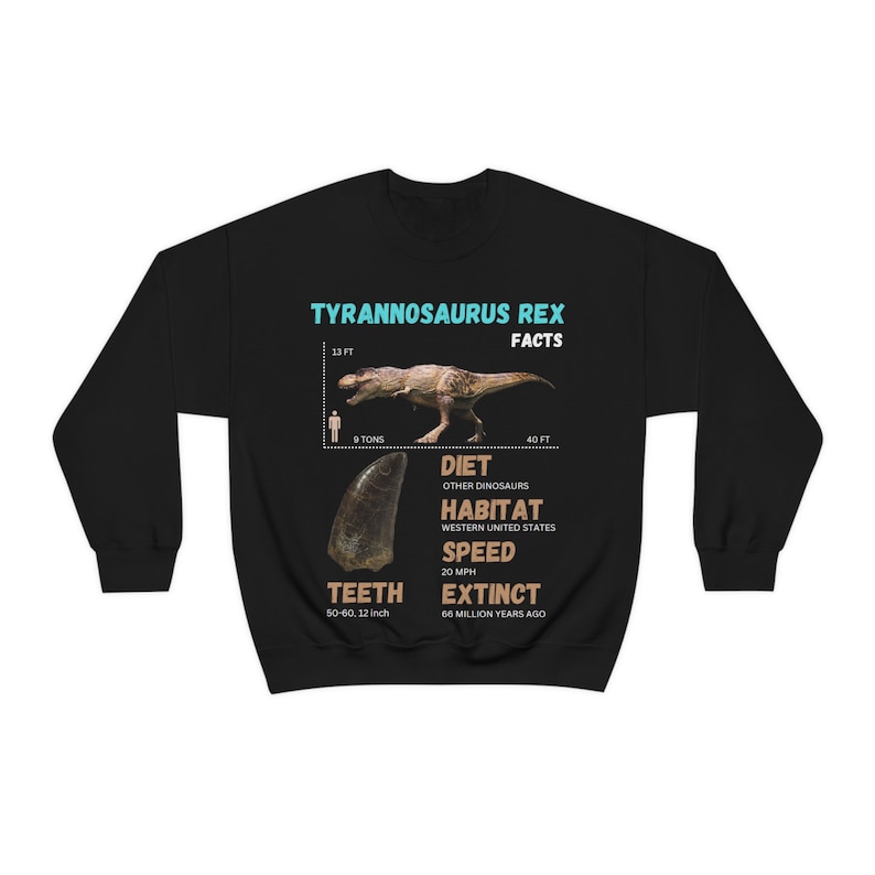T-rex Shirt, Tyrannosaurus Rex Facts T-shirts, Dinosaurs Lover Gift ...